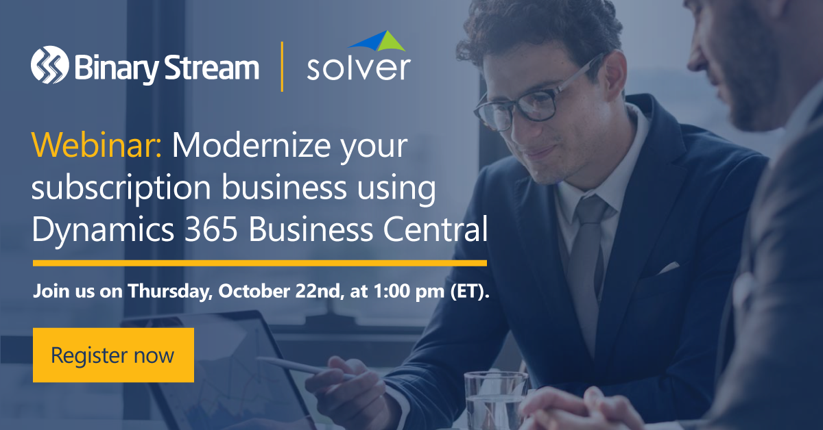 Modernize your subscription business with Solver and Binary Stream